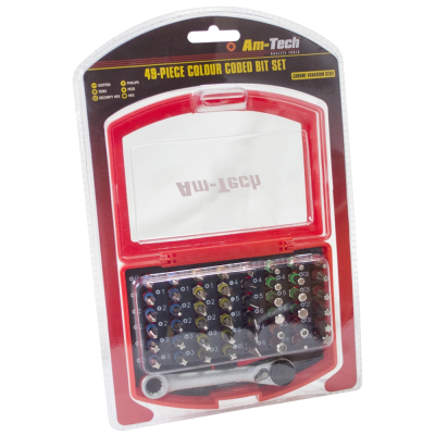 AMTECH 49PC COLOUR CODED BIT SET | Mark up Wholesale