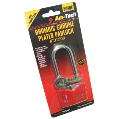 AMTECH 50MM RHOMBIC L/ SHACKLE PADLOCK | Mark up Wholesale
