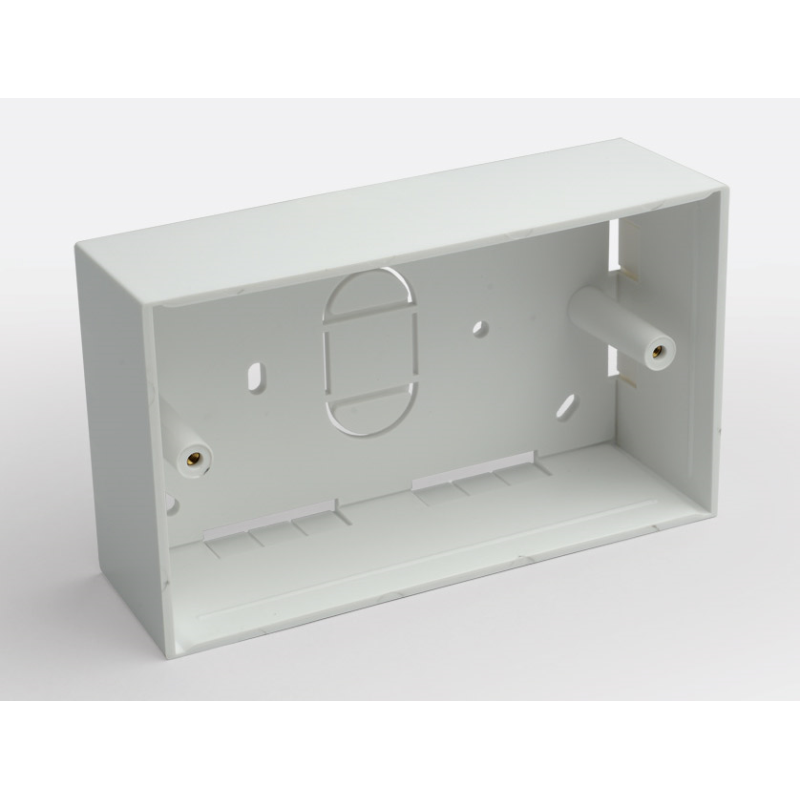 45MM 2 GANG PLASTIC SURFACE BOX - 978-01 | Mark up Wholesale