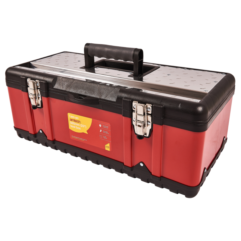 AMTECH 23" METAL TOOL BOX | Mark up Wholesale
