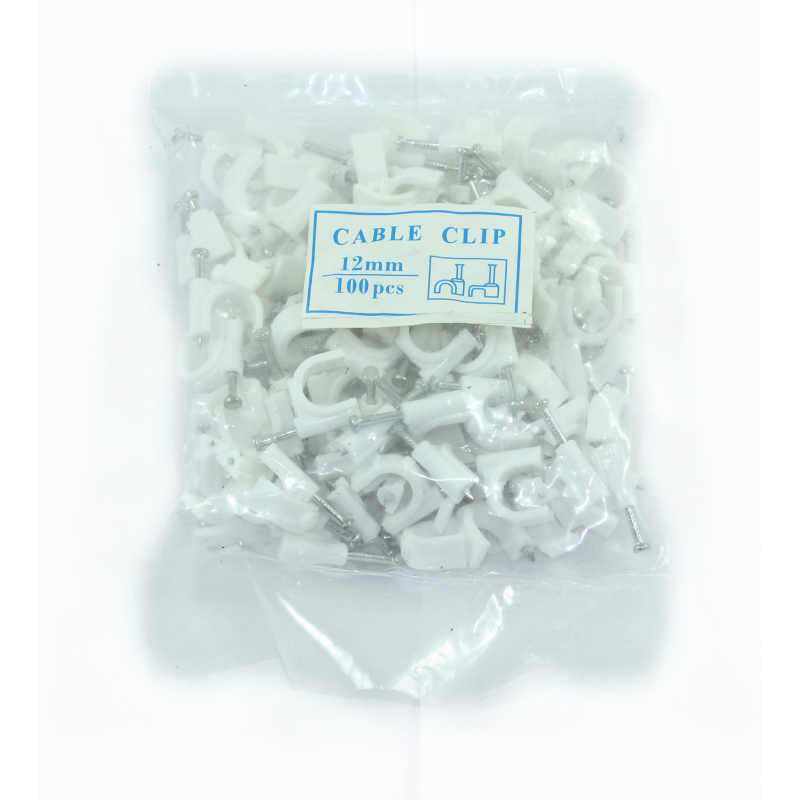 MARKUP 100PC 12MM WHITE CABLE CLIPS | Mark up Wholesale