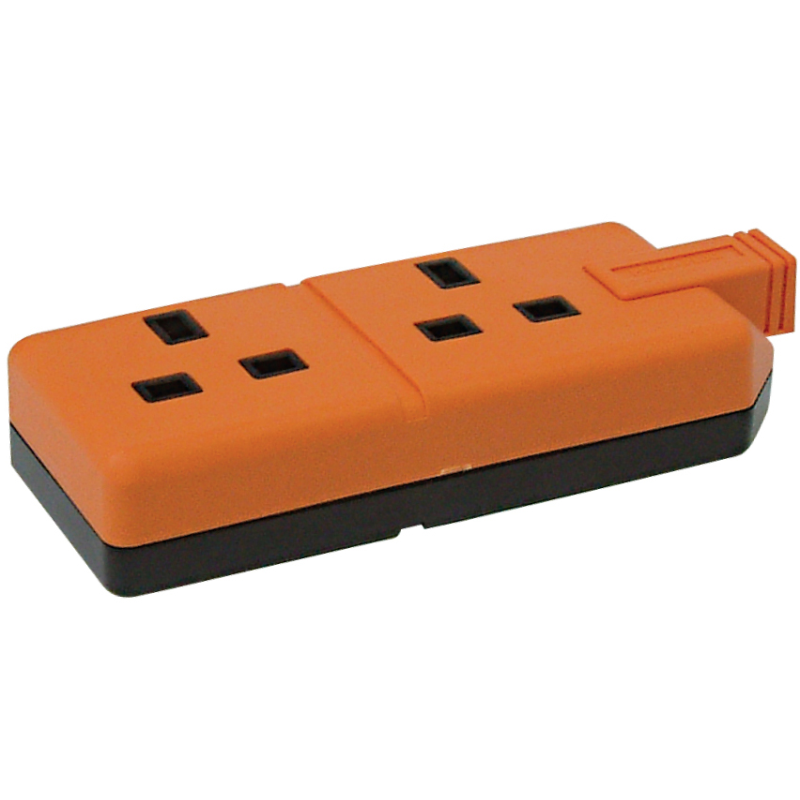 MASTERPLUG DOUBLE TRAILING SOCKET- ORANGE | Mark up Wholesale