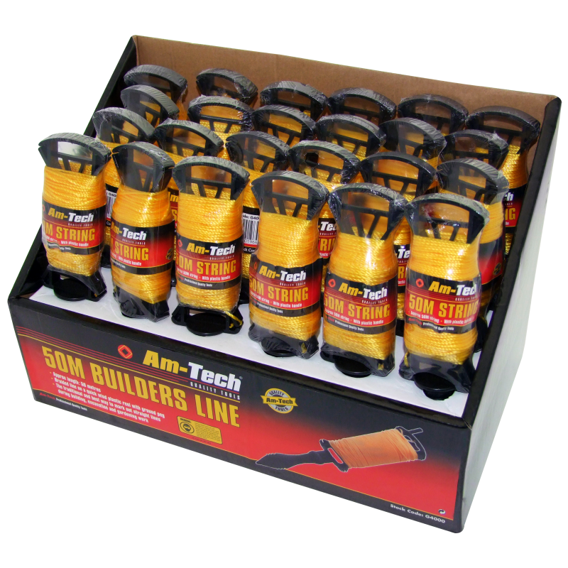 AMTECH 50M BUILDERS LINE ON REEL | Mark up Wholesale
