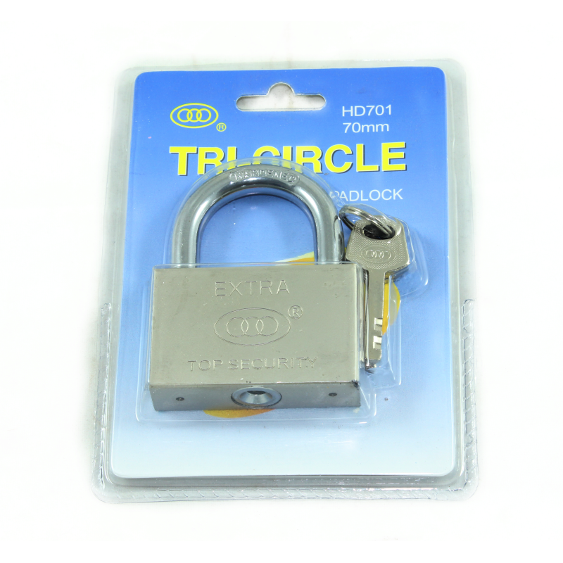 MARKUP 70MM TRI-CIRCLE SQUARE PADLOCK | Mark up Wholesale