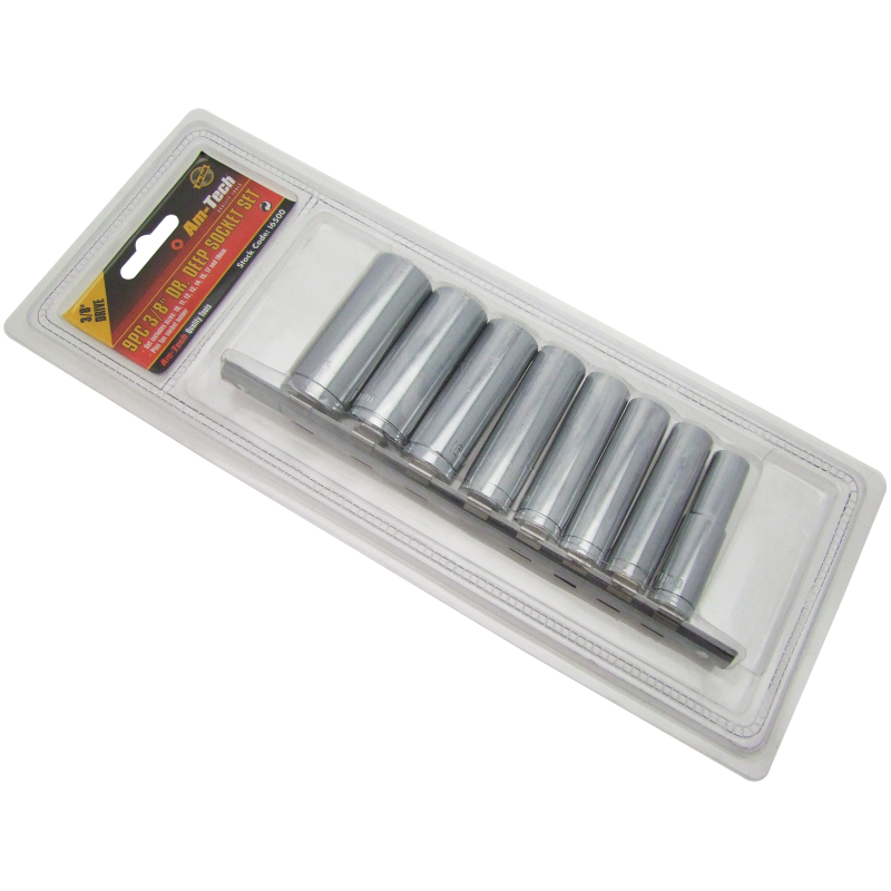 AMTECH 9PC 3/8" DEEP SOCKET SET | Mark up Wholesale