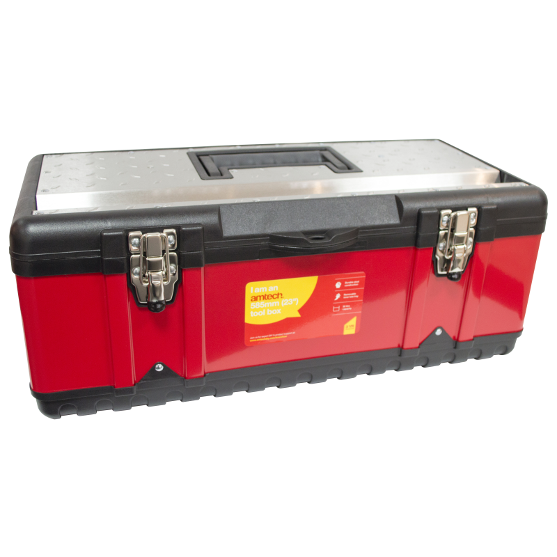 AMTECH 23" METAL TOOL BOX | Mark up Wholesale