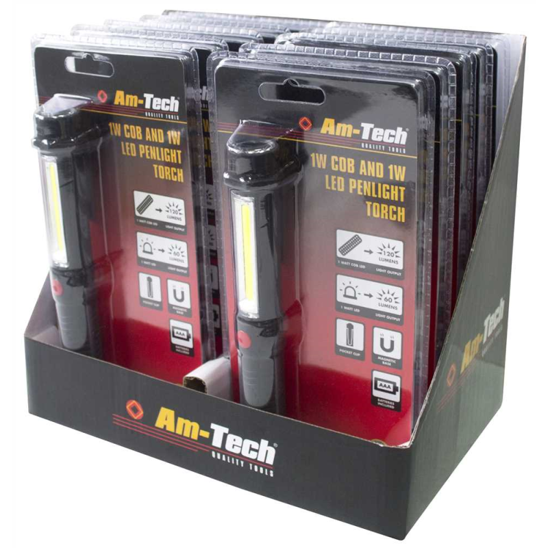 AMTECH 1W COB & 1W LED PENLIGHT TORCH(D/B) | Mark up Wholesale