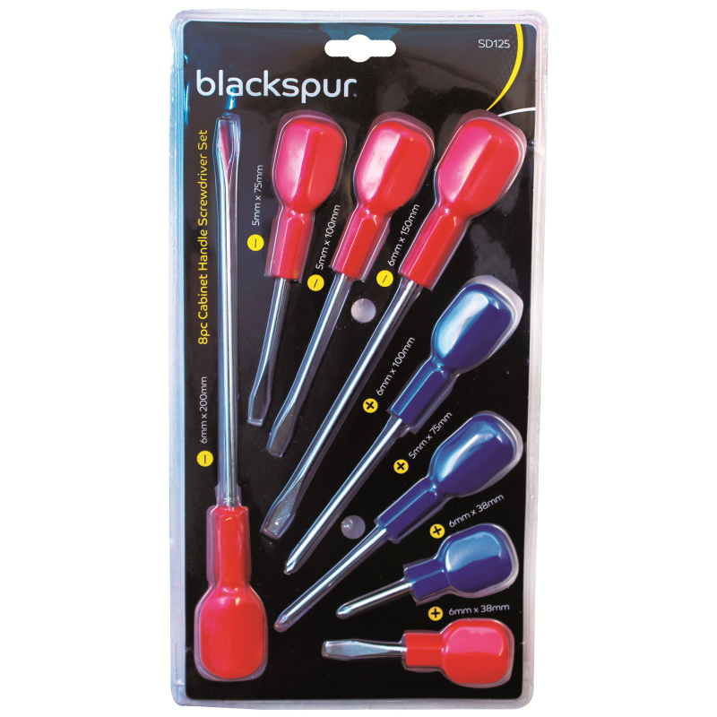 BLACKSPUR 8PC CABINET SCREWDRIVER SET | Mark up Wholesale