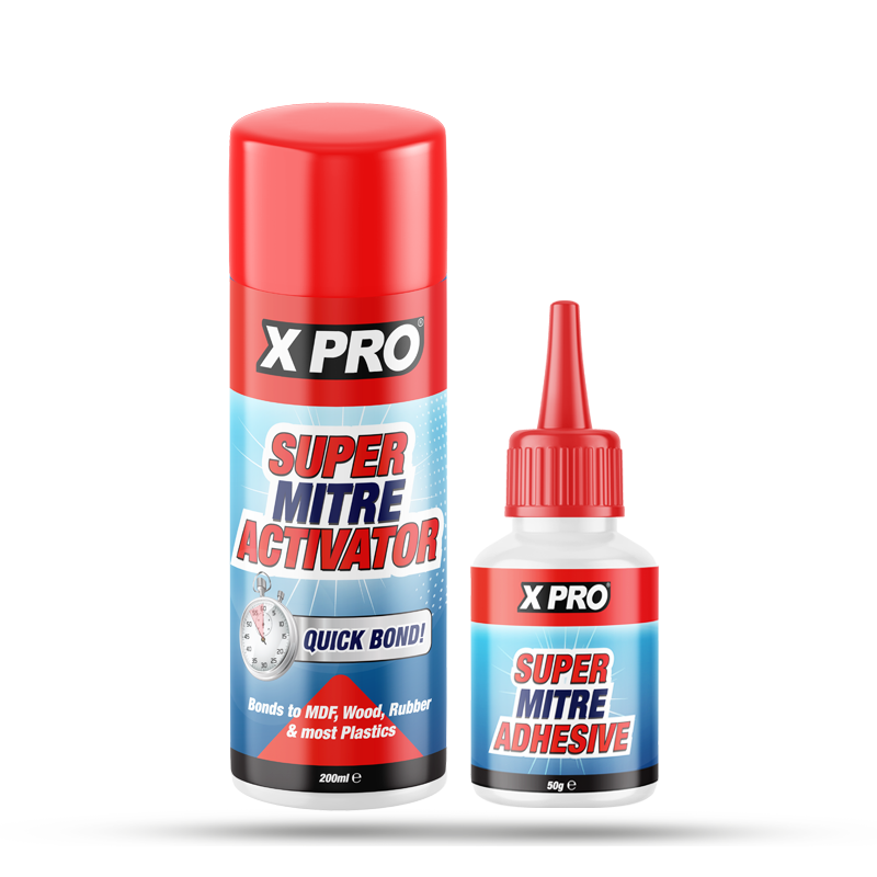 Xpro Super Mitre Kit- 200Ml Activator + 50G Adhesive | Mark up Wholesale