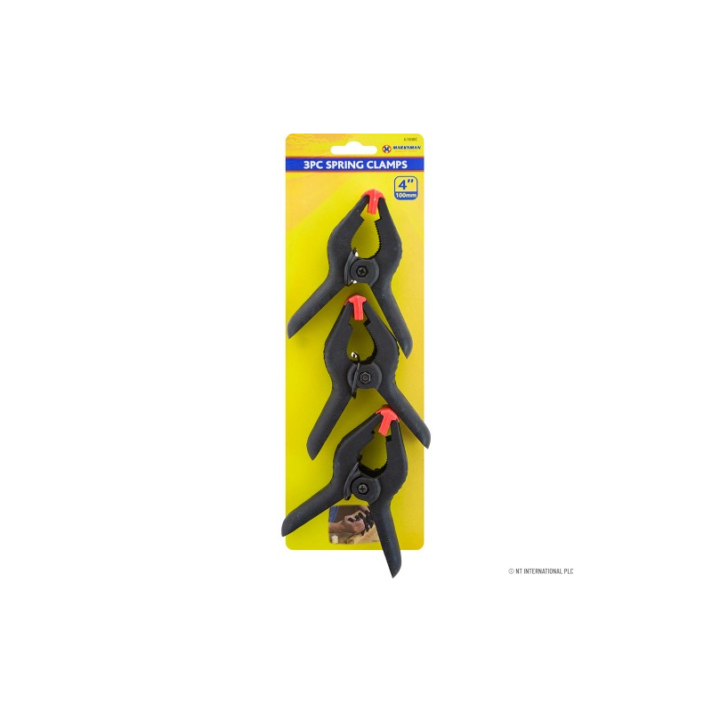 Marksman 3Pc 4" Plastic Spring Clamp Set | Mark up Wholesale