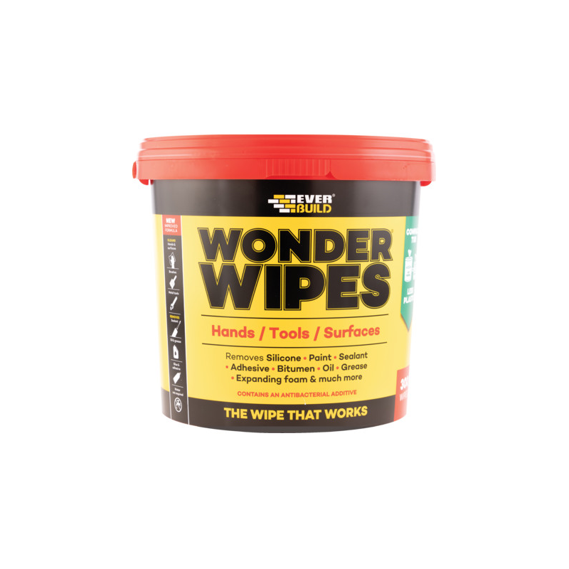 Everbuild Giant Multi-Use Wonder Wipes (300 Wipes) | Mark up Wholesale