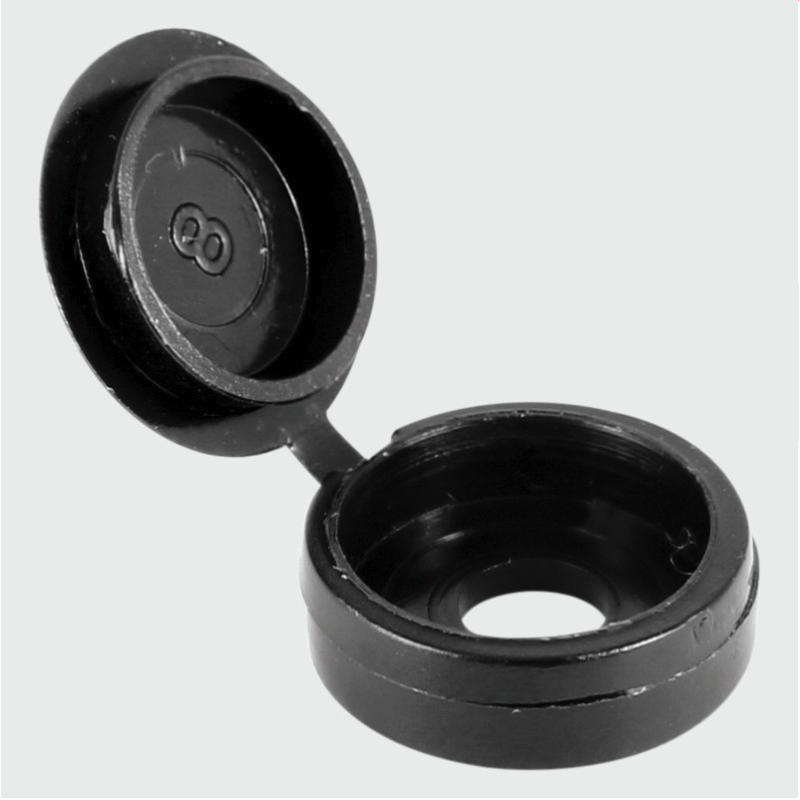 Timco Small Hinge Screw Cap- Black - Pack 100 | Mark up Wholesale