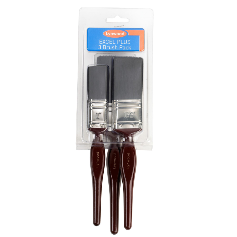 Lynwood Excel Plus 3Pc Paint Brush Set(1",1.5",2") | Mark up Wholesale